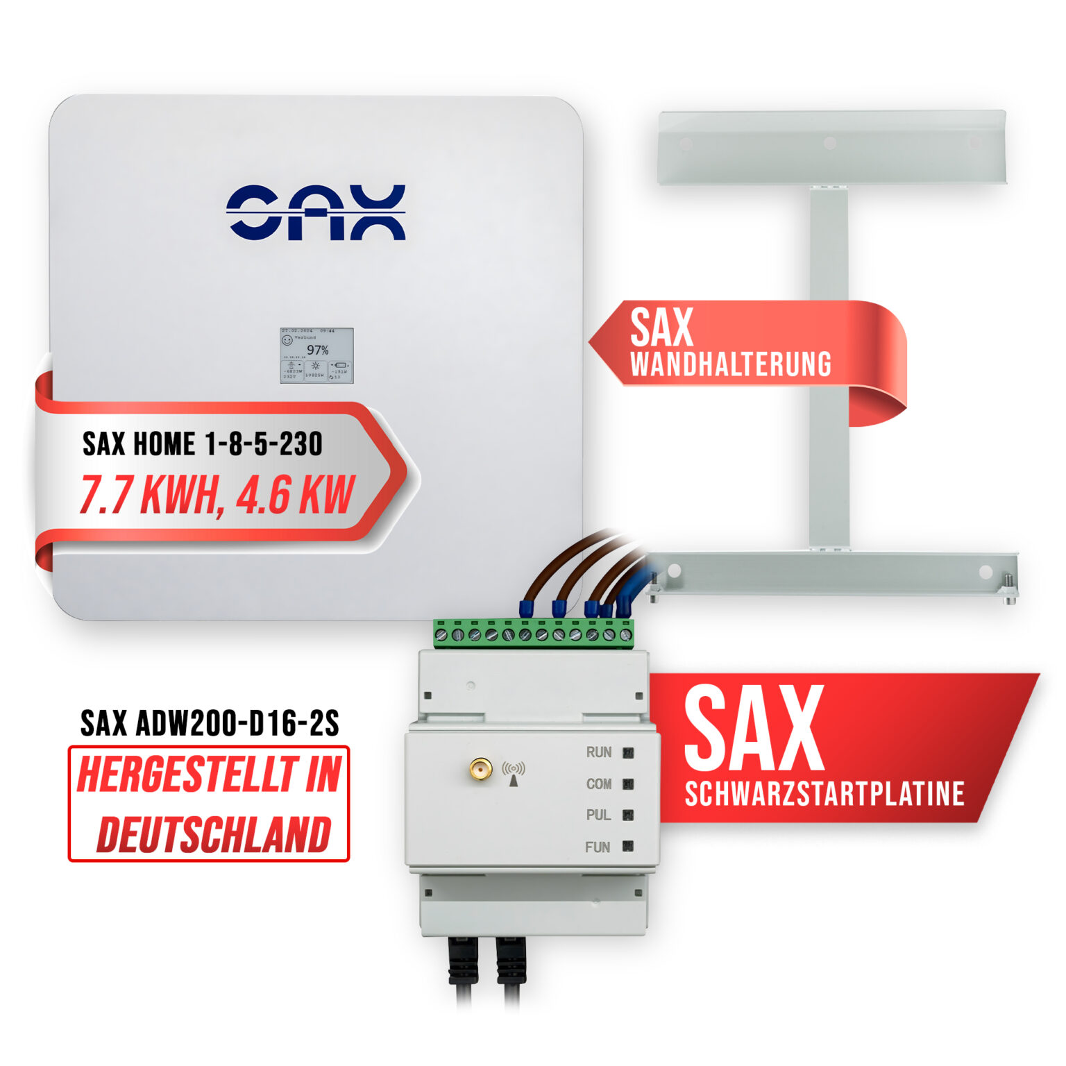 SAX POWER HOME Speicher 7,7 kWh Homespeicher 1-8-5-230